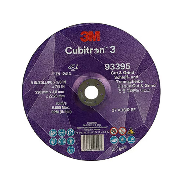 3M™ Cubitron™ 3 230mm Cut and Grind Discs 36+ | Metal Fabrication Supplies